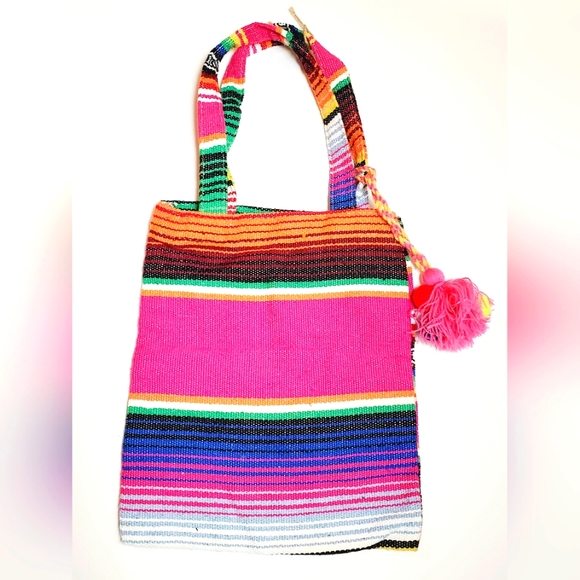 Bags | Handwoven Mexican Mini Serape Tote Bag | Poshmark